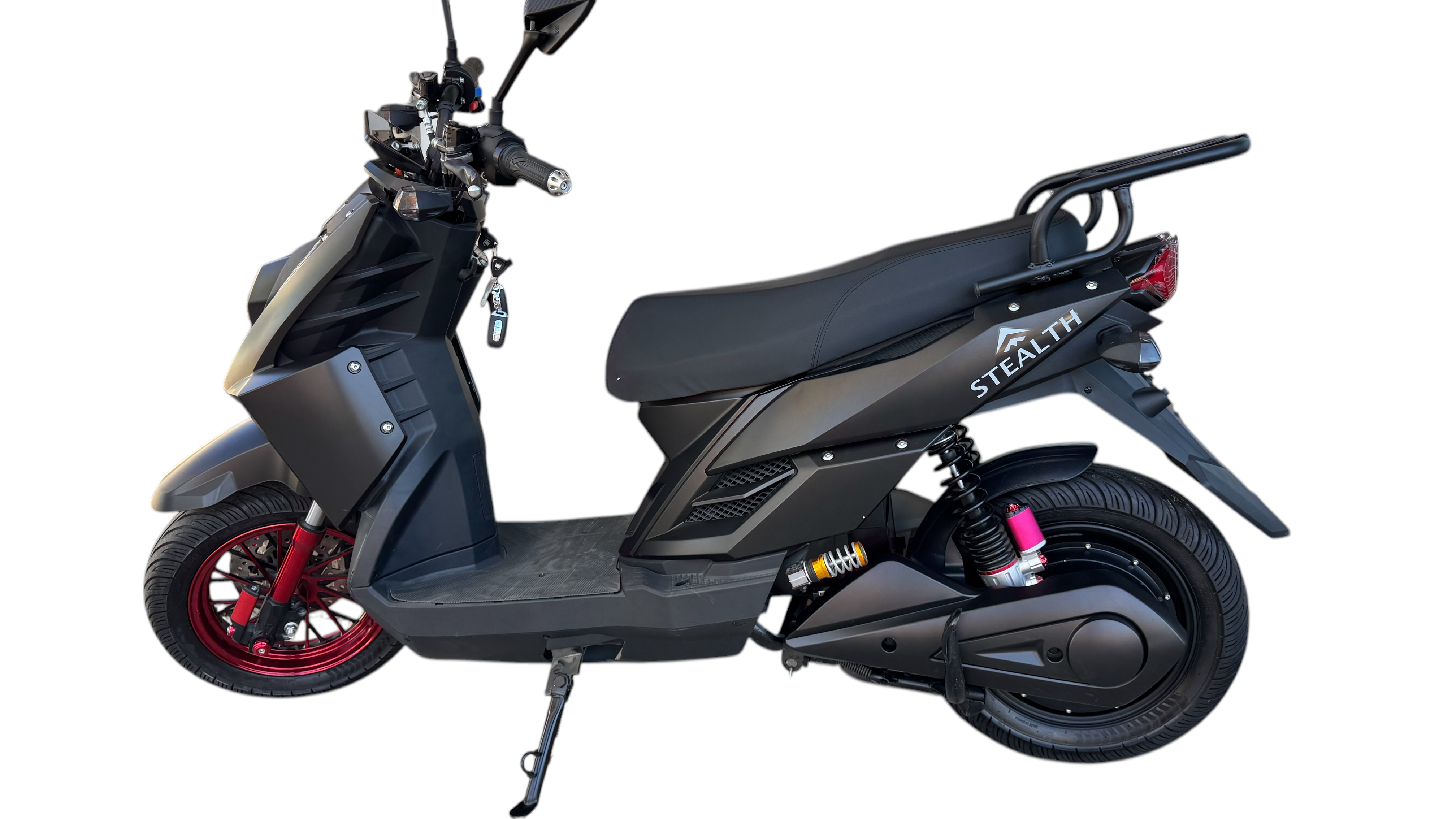 Stealth Pro Electric Scooter/Moped 70 Mile Range 50MPH - Bluetooth Spe ...